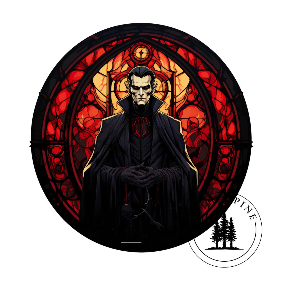 Vampire Stained Glass Inspired Metal Wreath Round, Metal Wreath Sign ...