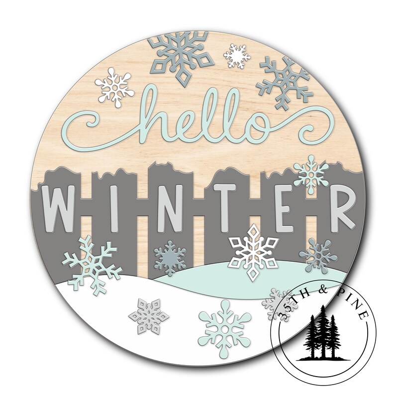 Hello Winter Sign - Etsy