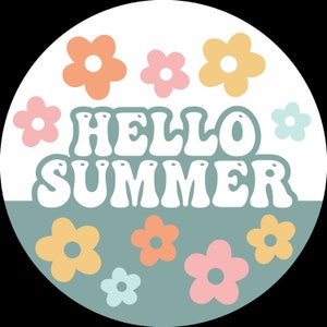 Unfinished Wood Round DIY Kit Hello Summer Door Hanger - Etsy