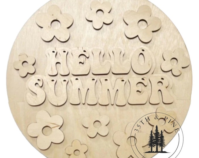 Beach Bums Welcome DIY Door Hanger Kit | Summer Door Sign | Laser Cut ...