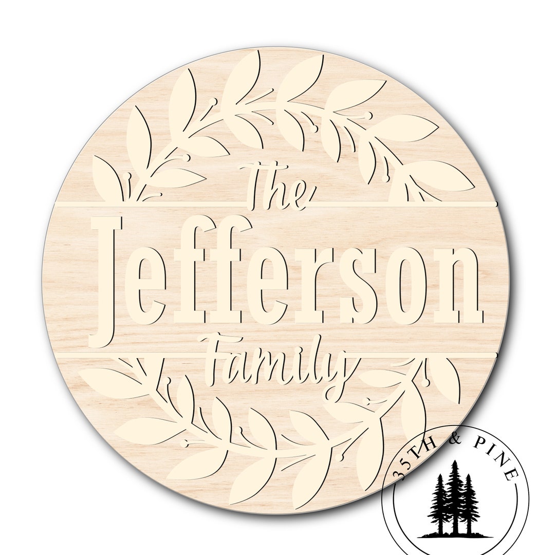 Unfinished Wood Round DIY Kit | Personalized Door Hanger | Summer Decor ...