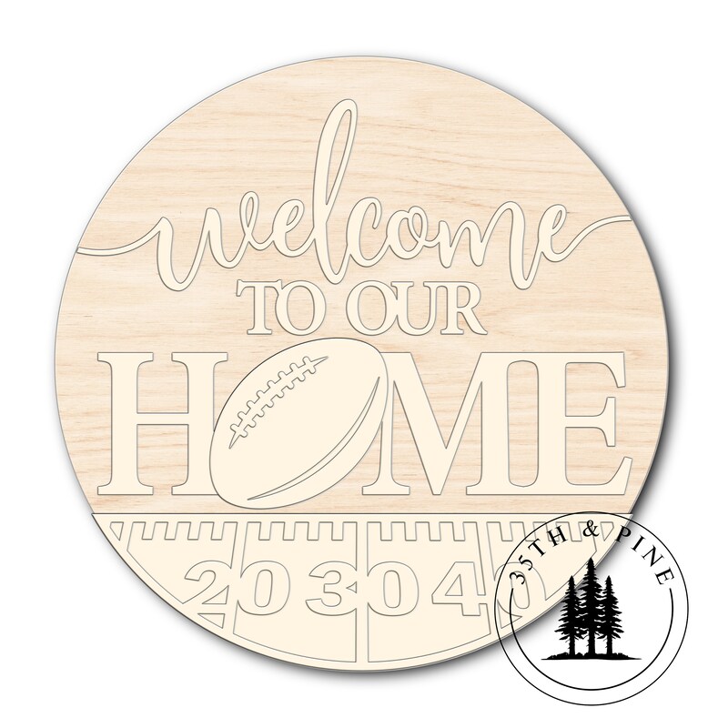 Football Door Sign - Etsy