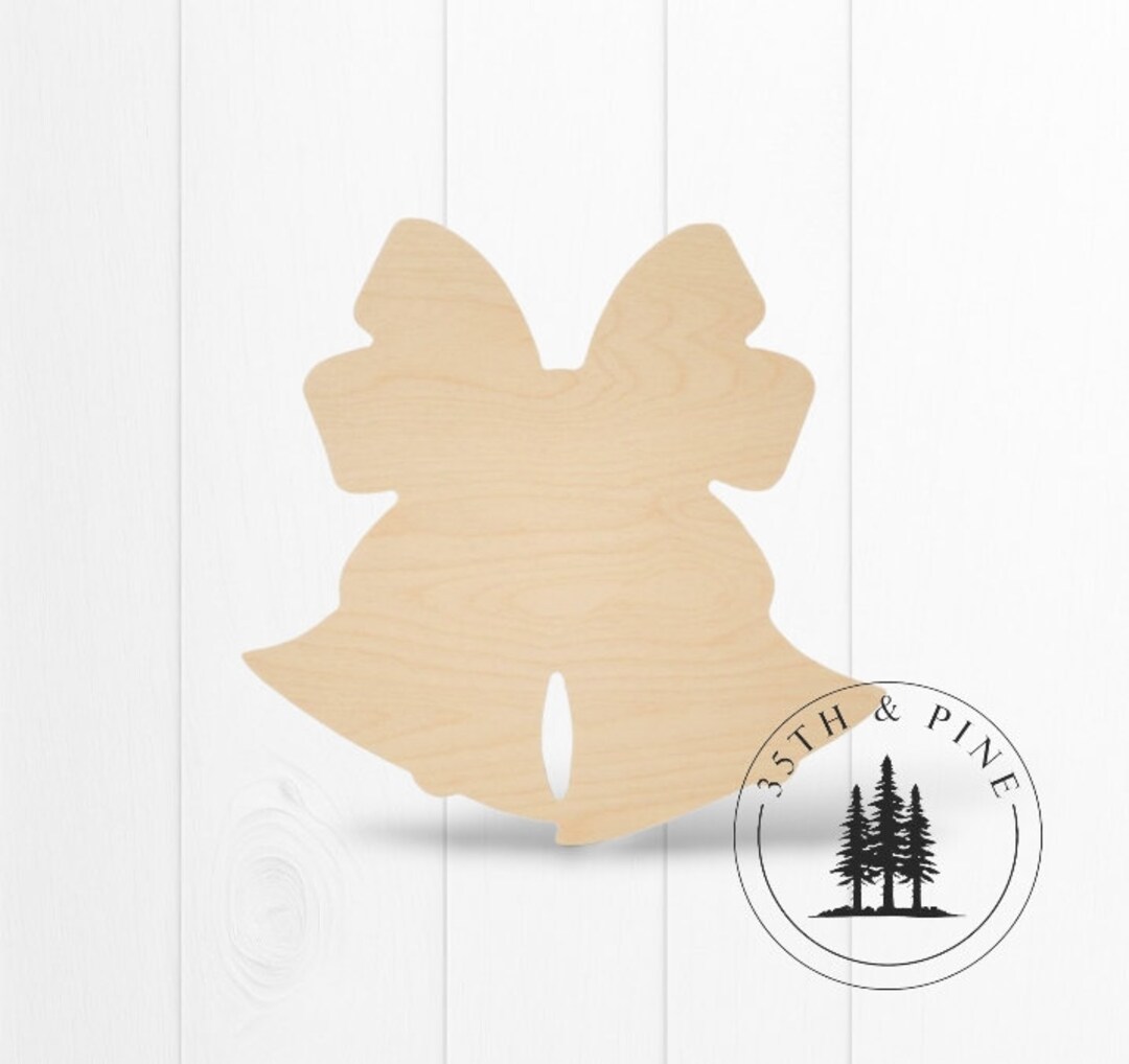 Unfinished Wooden Christmas Bells - Wood - DIY Craft Blank 1/4" Thick ...