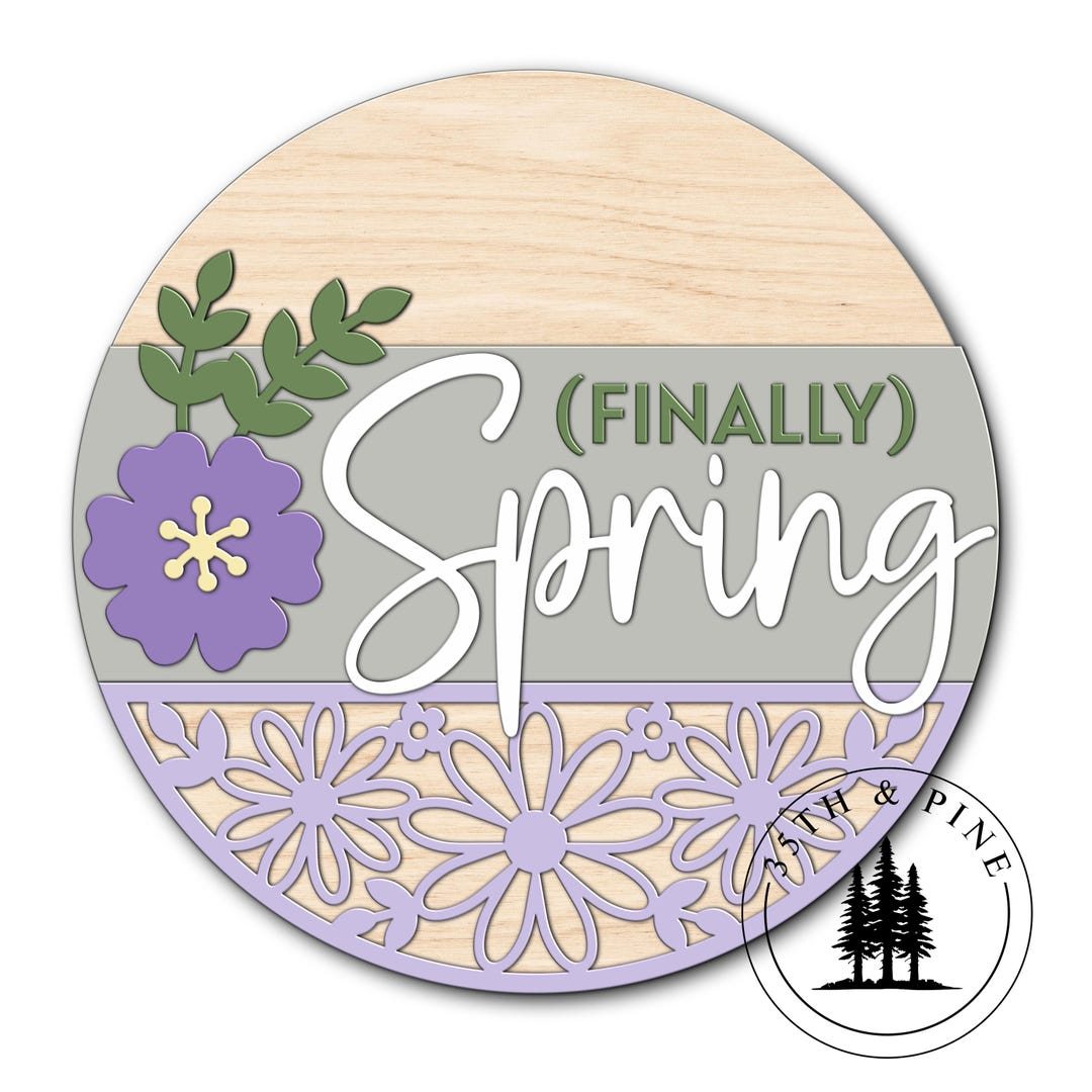 Unfinished Wood Round DIY Kit | Finally Spring | Spring Decor | Porch ...