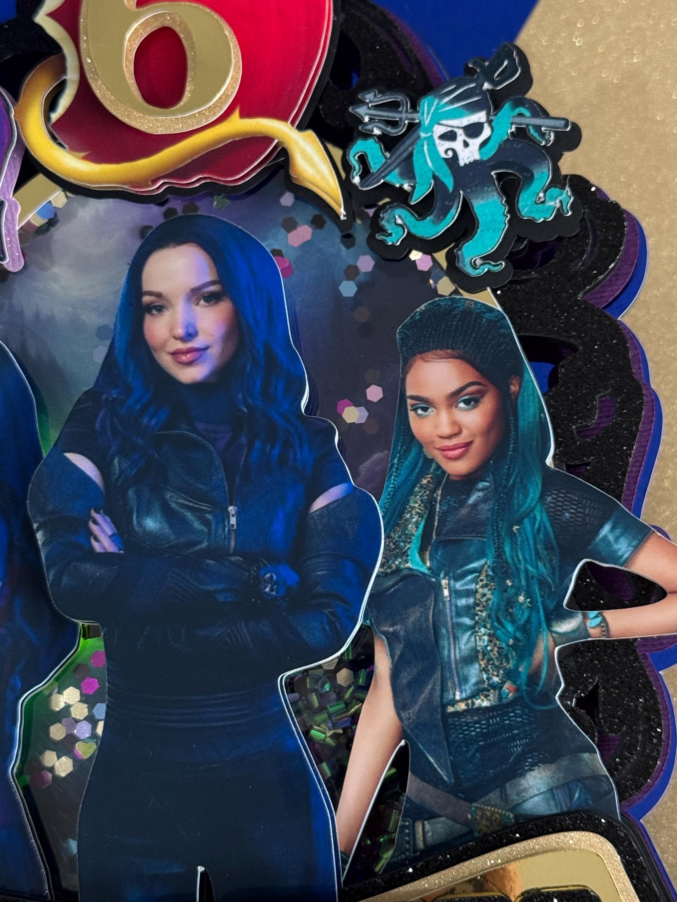Descendants Cake Topper Mal Evie & Uma Party Decor Birthday Decoration ...