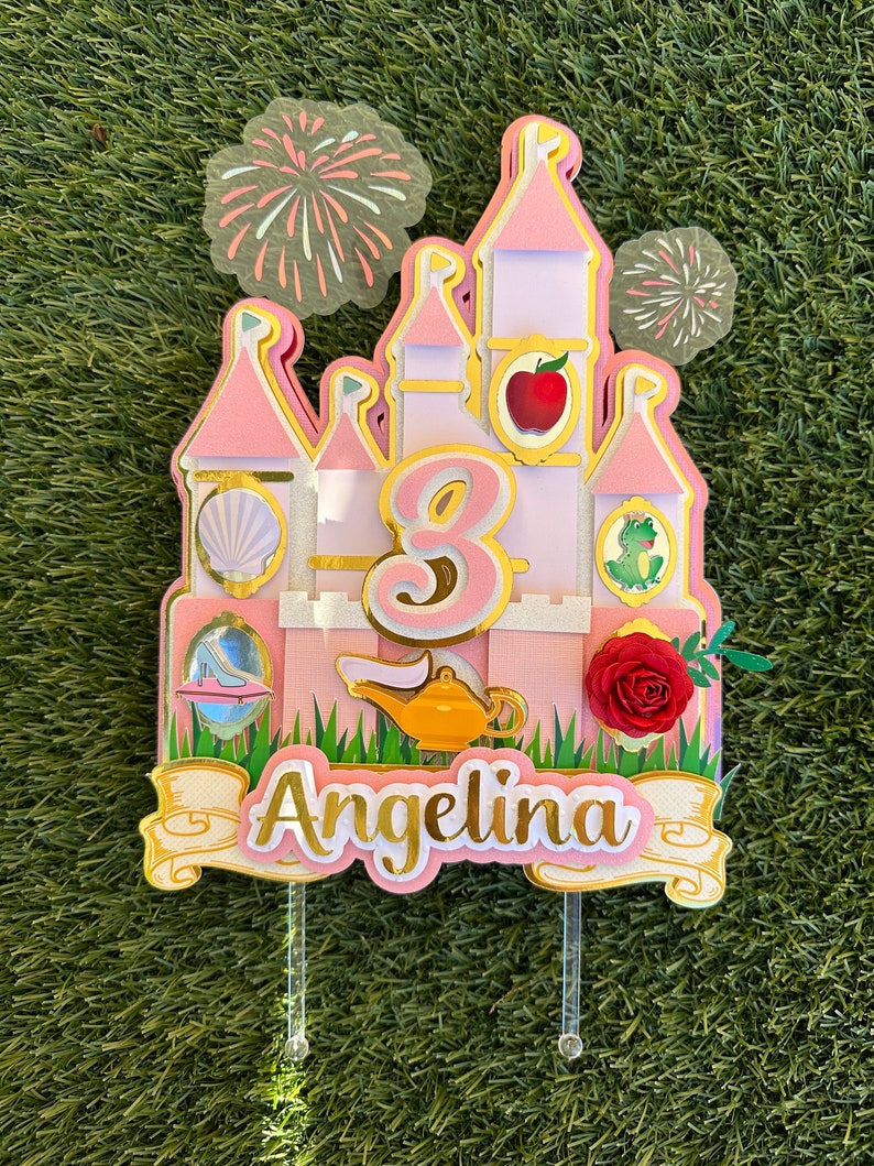 Personalized Princess Castle Cake Topper: Enchanted Birthday Decor - Etsy