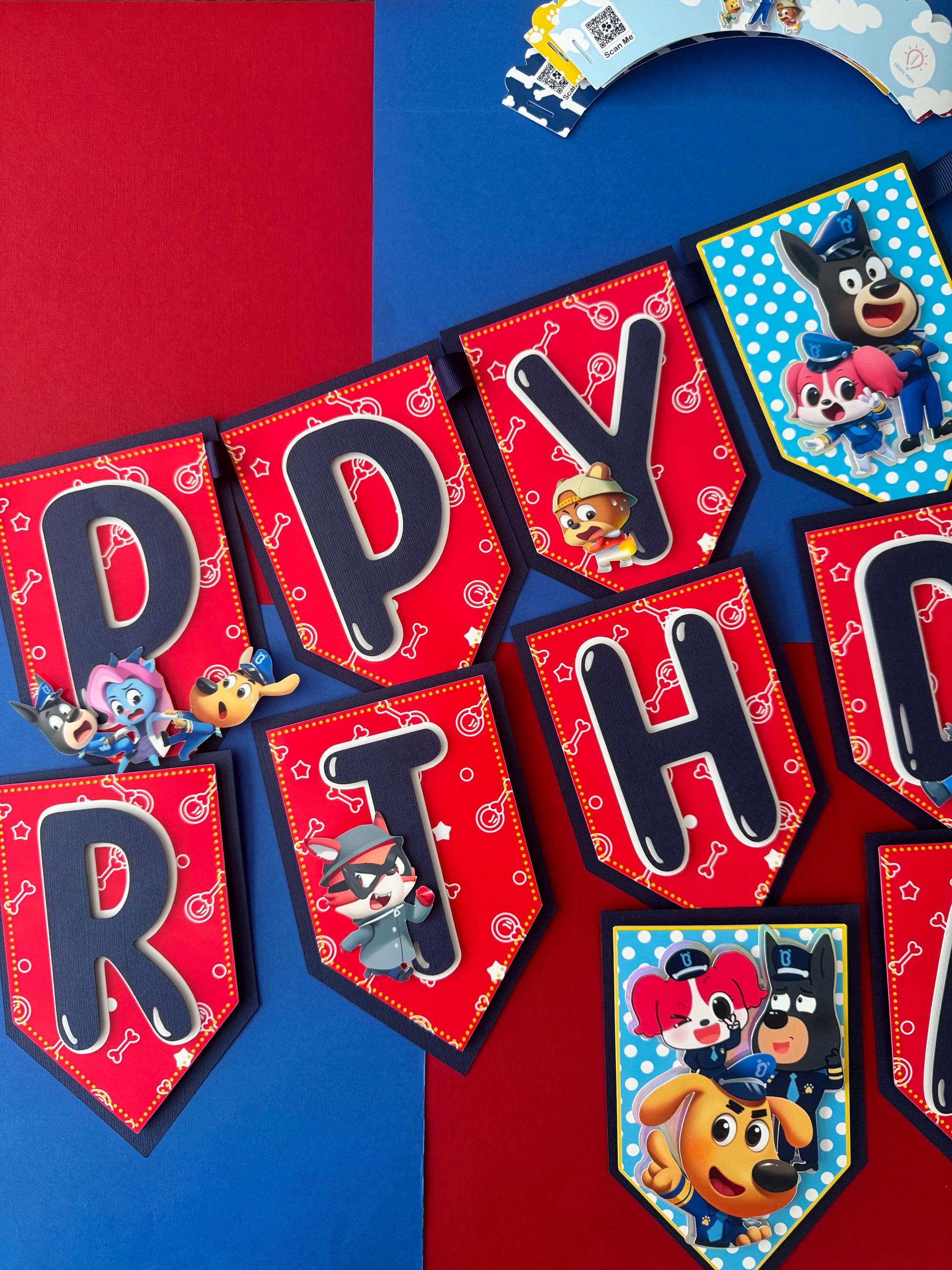 Sheriff Labrador Birthday Banner: Customized Party Decor - Etsy