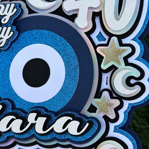 Evil Eye Cake Topper| Personalized Cake Topper 3D| Birthday Cake Decor ...