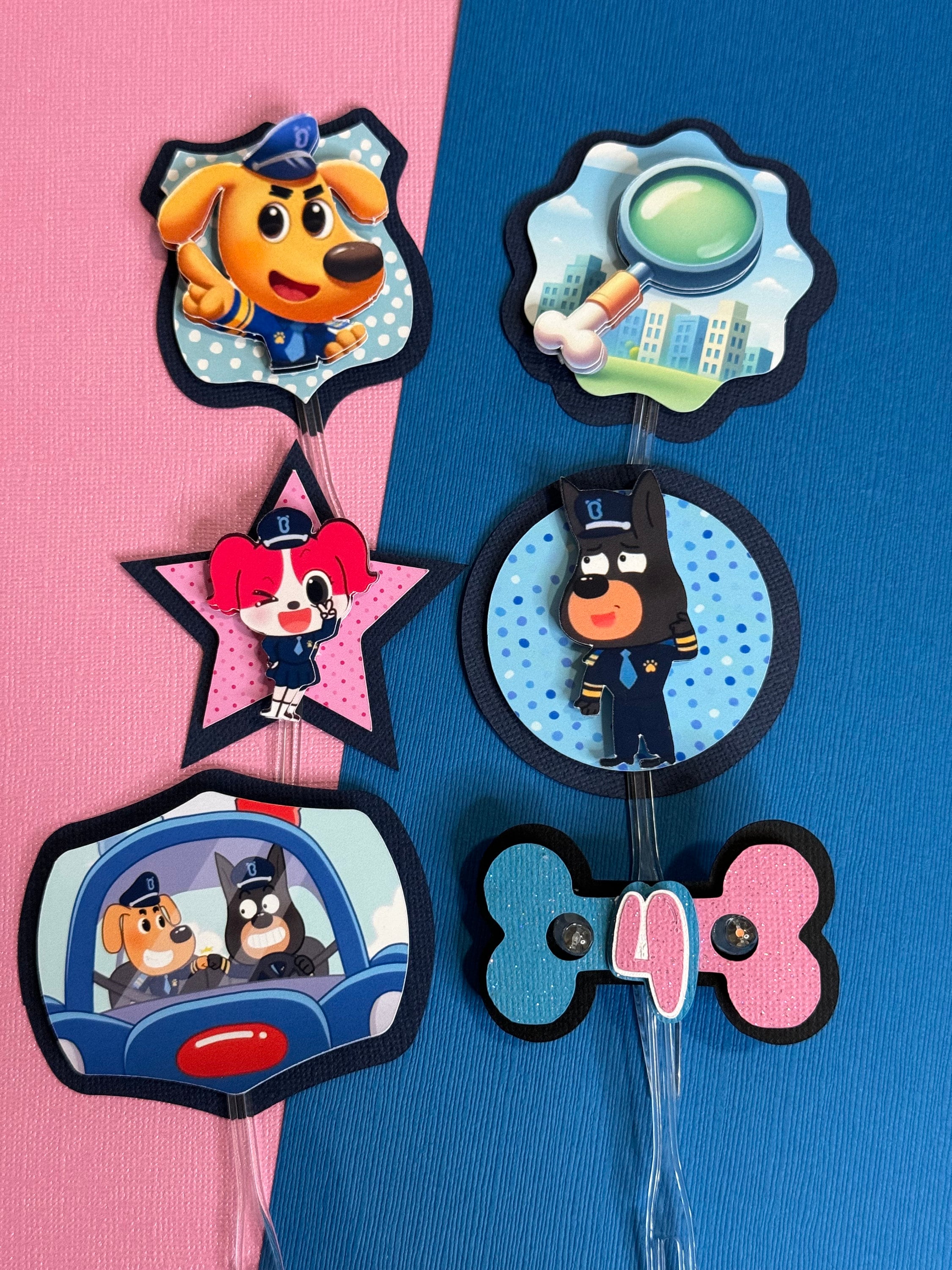 3D Cupcake Topper Inspired in Safety Sheriff Labrador personalized ...