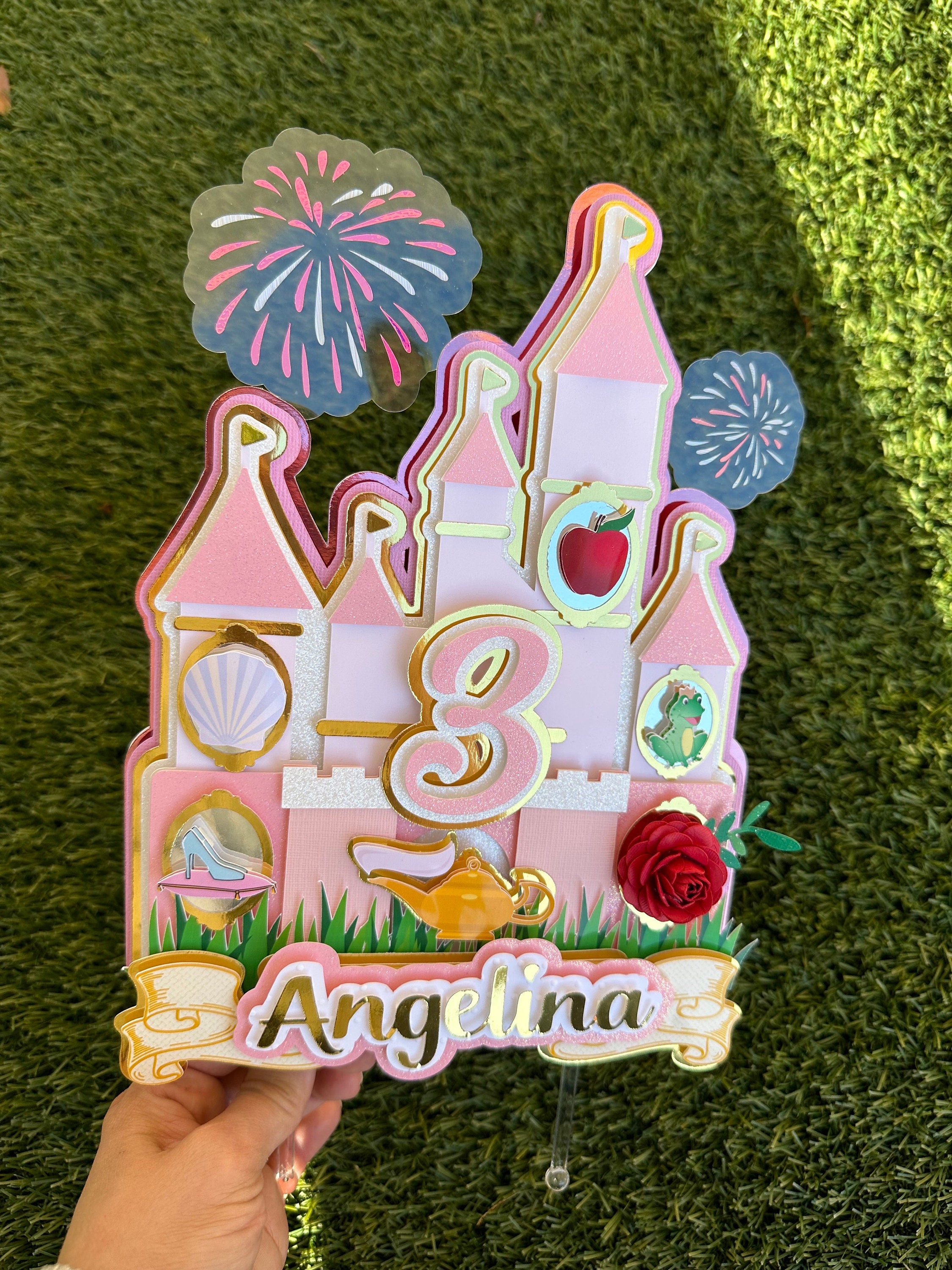 Personalized Princess Castle Cake Topper: Enchanted Birthday Decor - Etsy