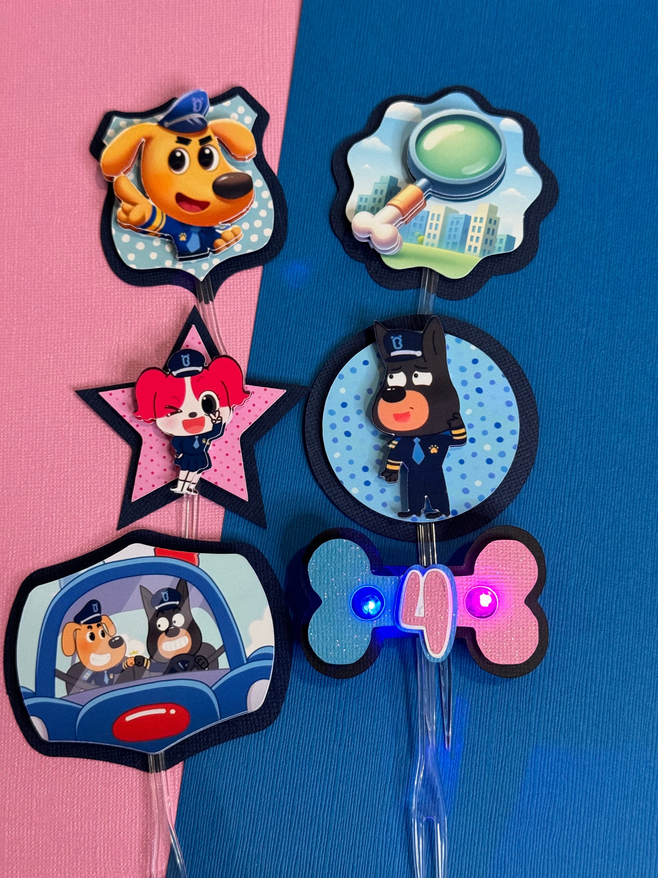 3D Cupcake Topper Inspired in Safety Sheriff Labrador personalized ...