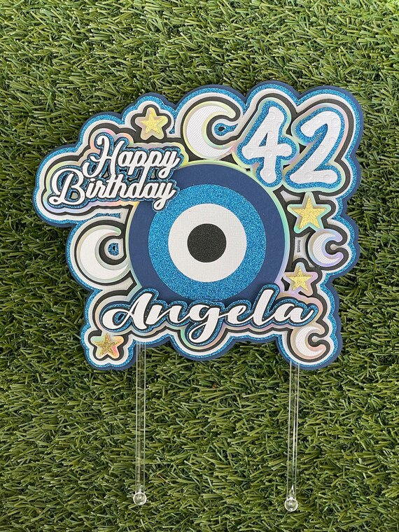 Evil Eye Cake Topper Personalized Cake Topper 3D Birthday - Etsy