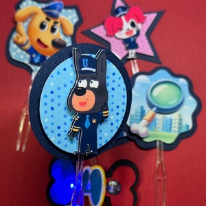 3D Cupcake Topper Inspired in Safety Sheriff Labrador |personalized ...