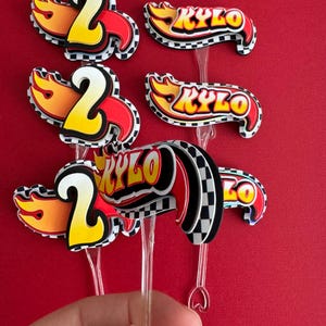 3D Fire Car Flames Cupcake Topper Set of 12 | Birthday Topper ...