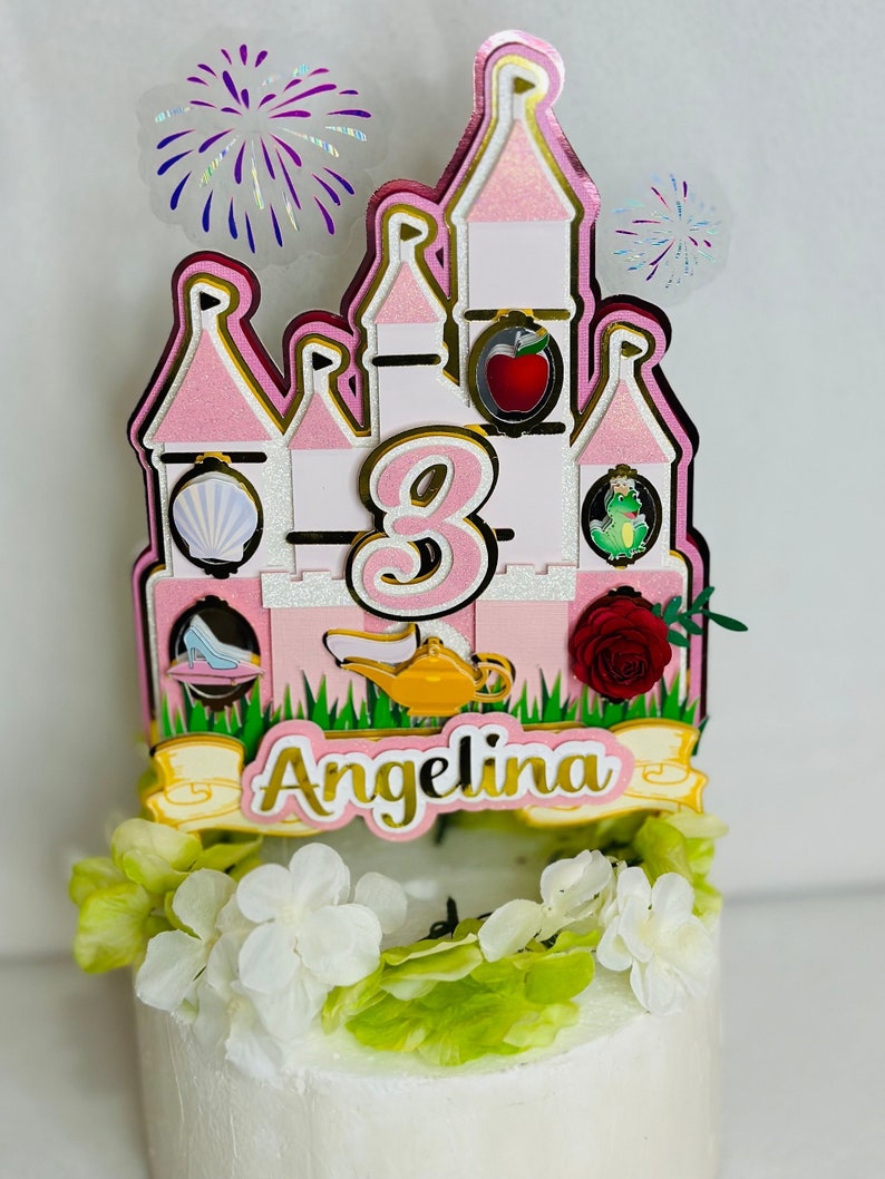 Personalized Princess Castle Cake Topper: Enchanted Birthday Decor - Etsy