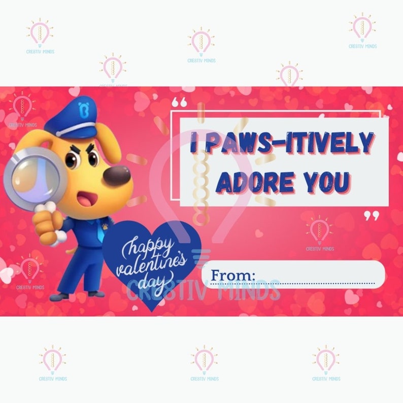 Valentine Day Gift Tag | Safety Sheriff Labrador Gift Tags| Gift Tag ...