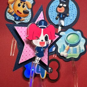 3D Cupcake Topper Inspired in Safety Sheriff Labrador |personalized ...