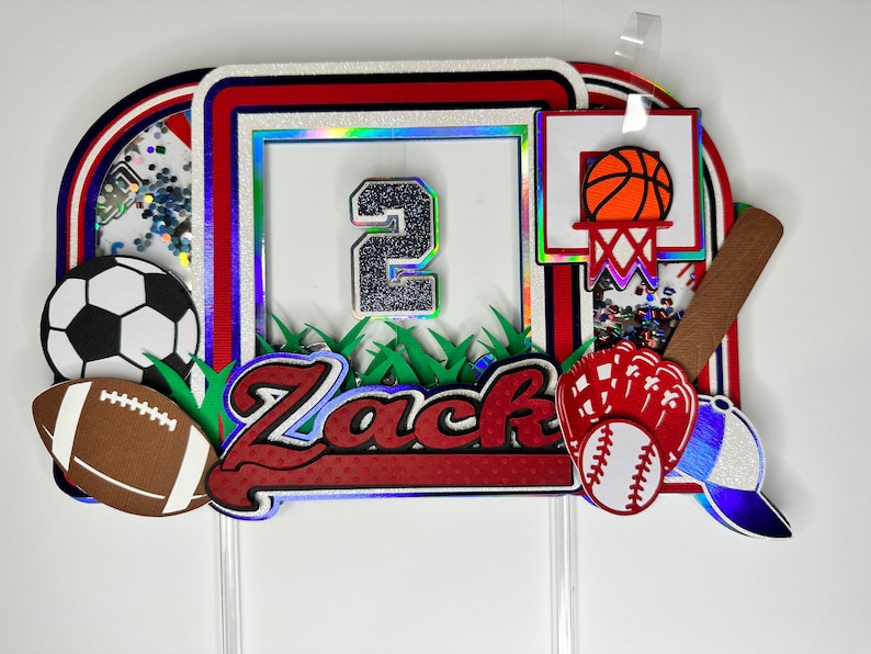 All Sports 3D Cake Topper Shaker Birthday Cake Topper Party Decor All ...