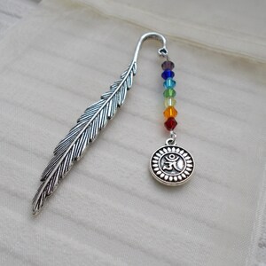 Chakra Om Bookmark Beaded Bookmark Spiritual Gift Silver - Etsy