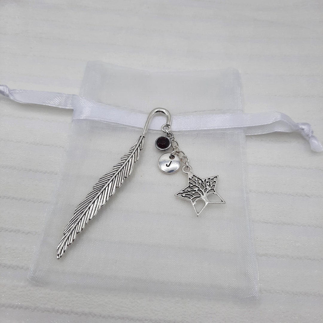 Tree of Life Bookmark, Personalised Gift, Birthstone and Initial Page ...
