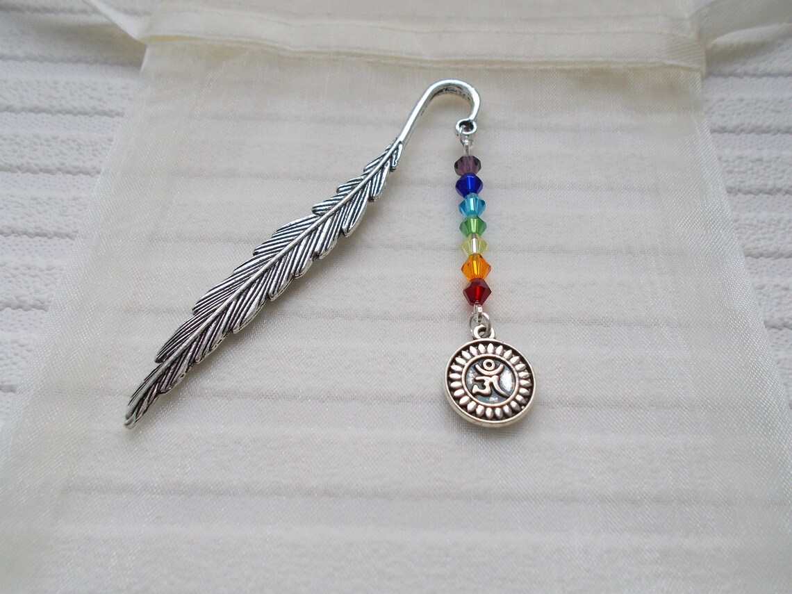 Chakra Om Bookmark Beaded Bookmark Spiritual Gift Silver - Etsy