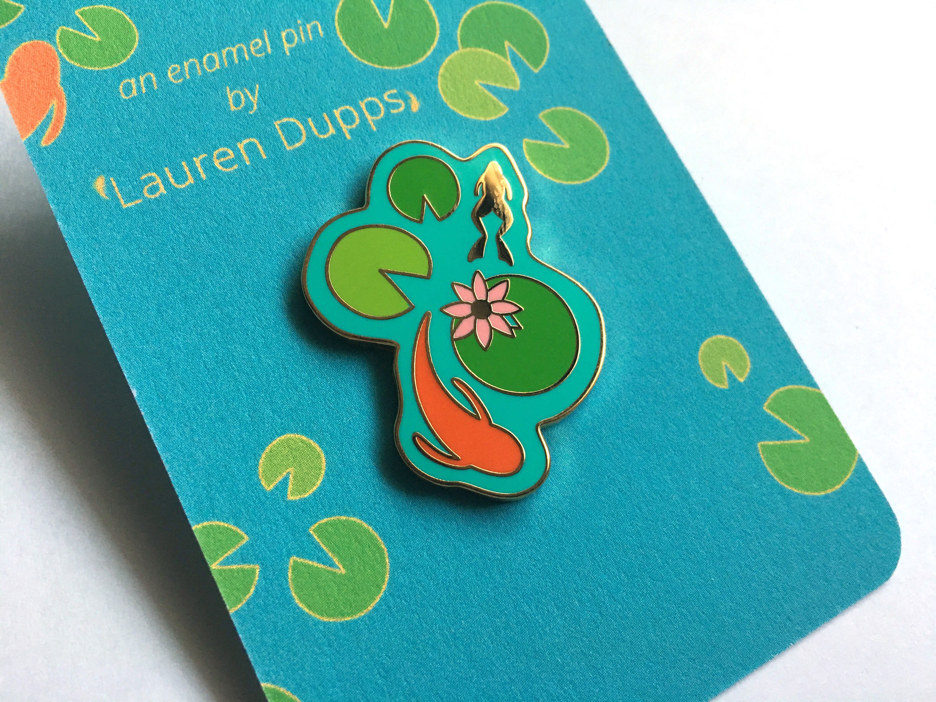 Lily Pond Hard Enamel Pin - Etsy