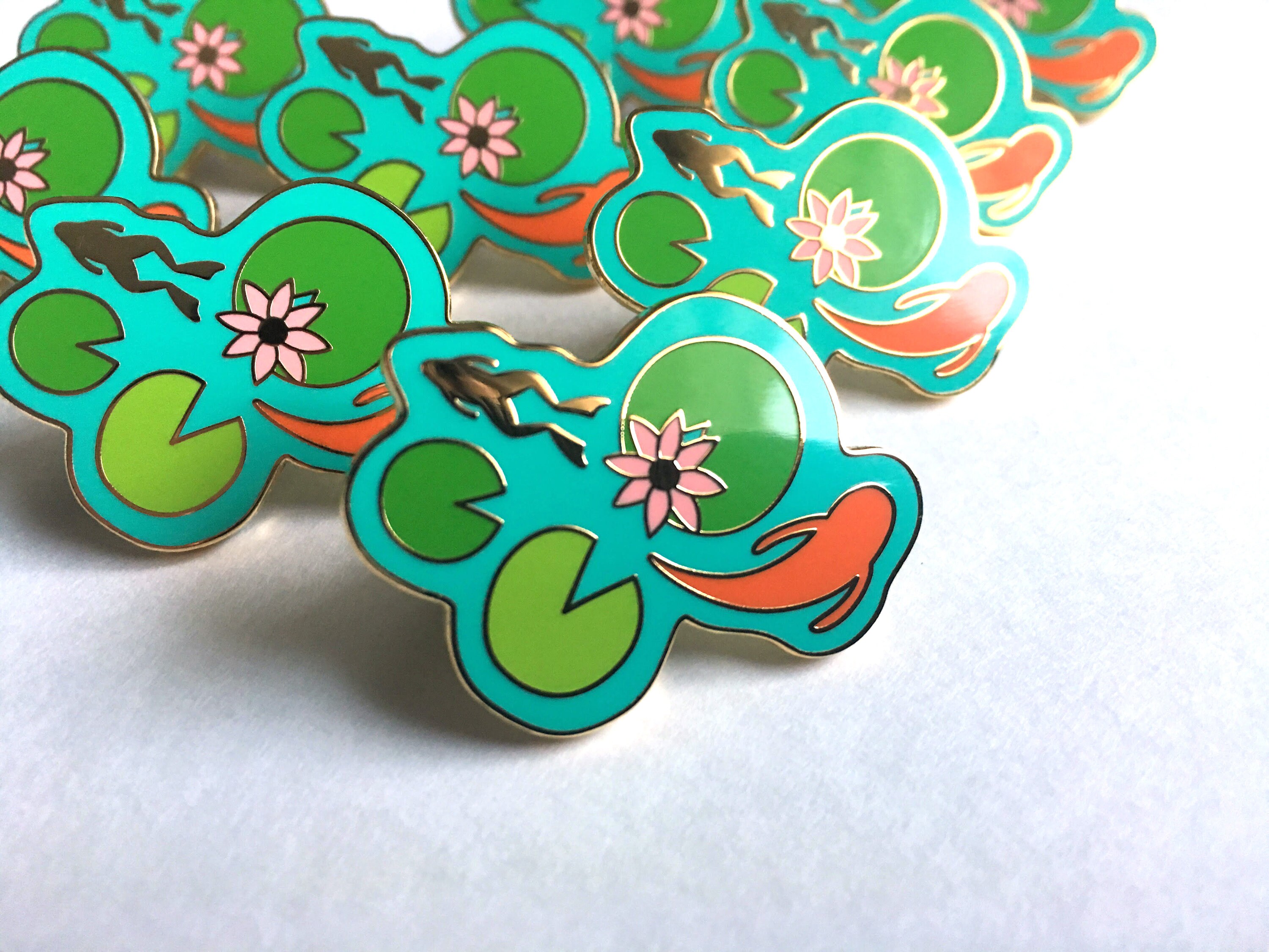 Lily Pond Hard Enamel Pin - Etsy