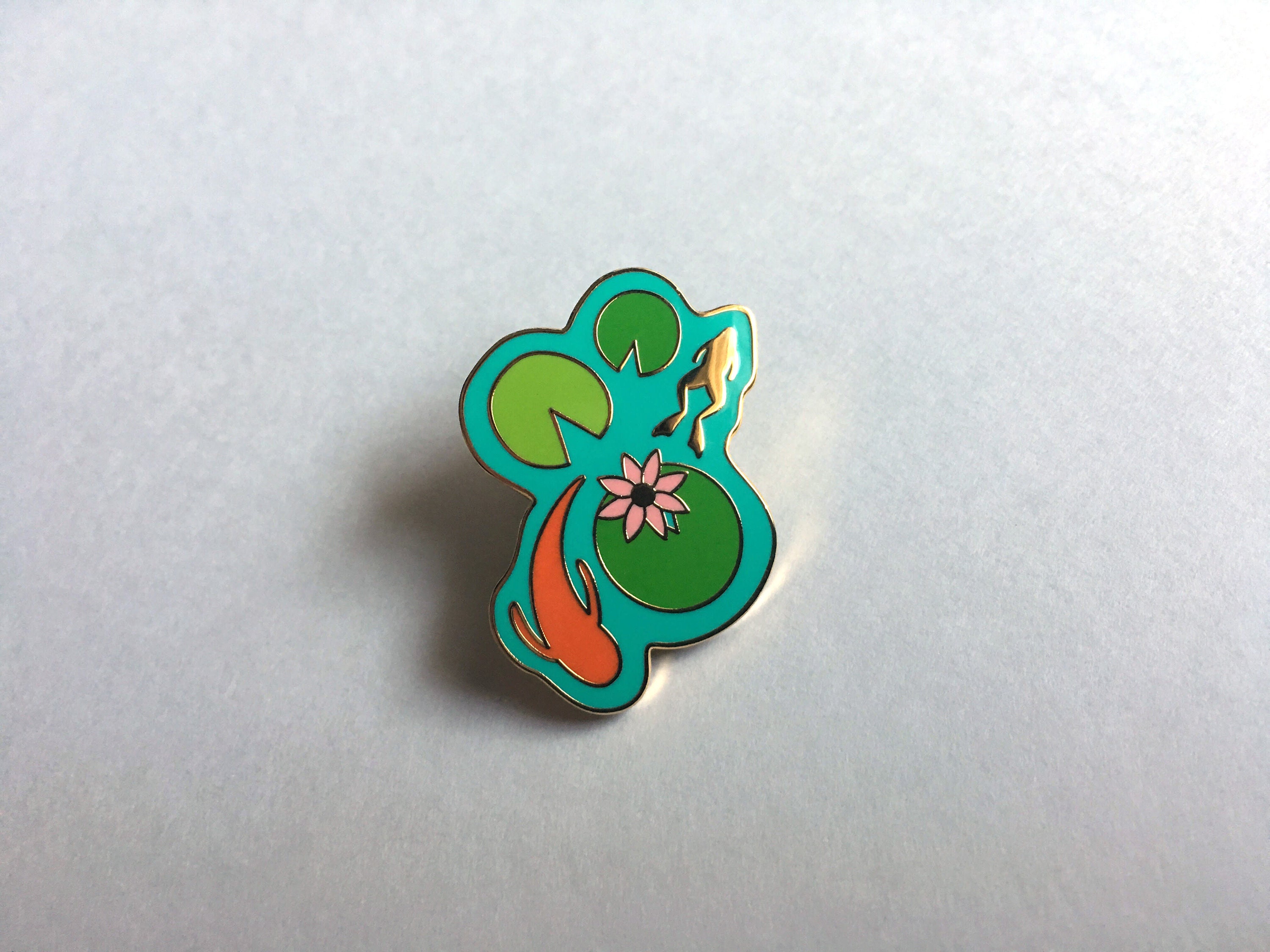 Lily Pond Hard Enamel Pin - Etsy