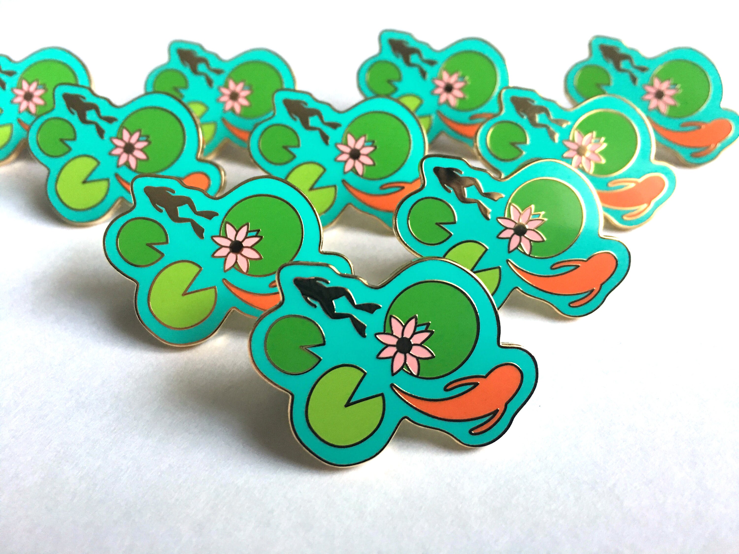 Lily Pond Hard Enamel Pin - Etsy