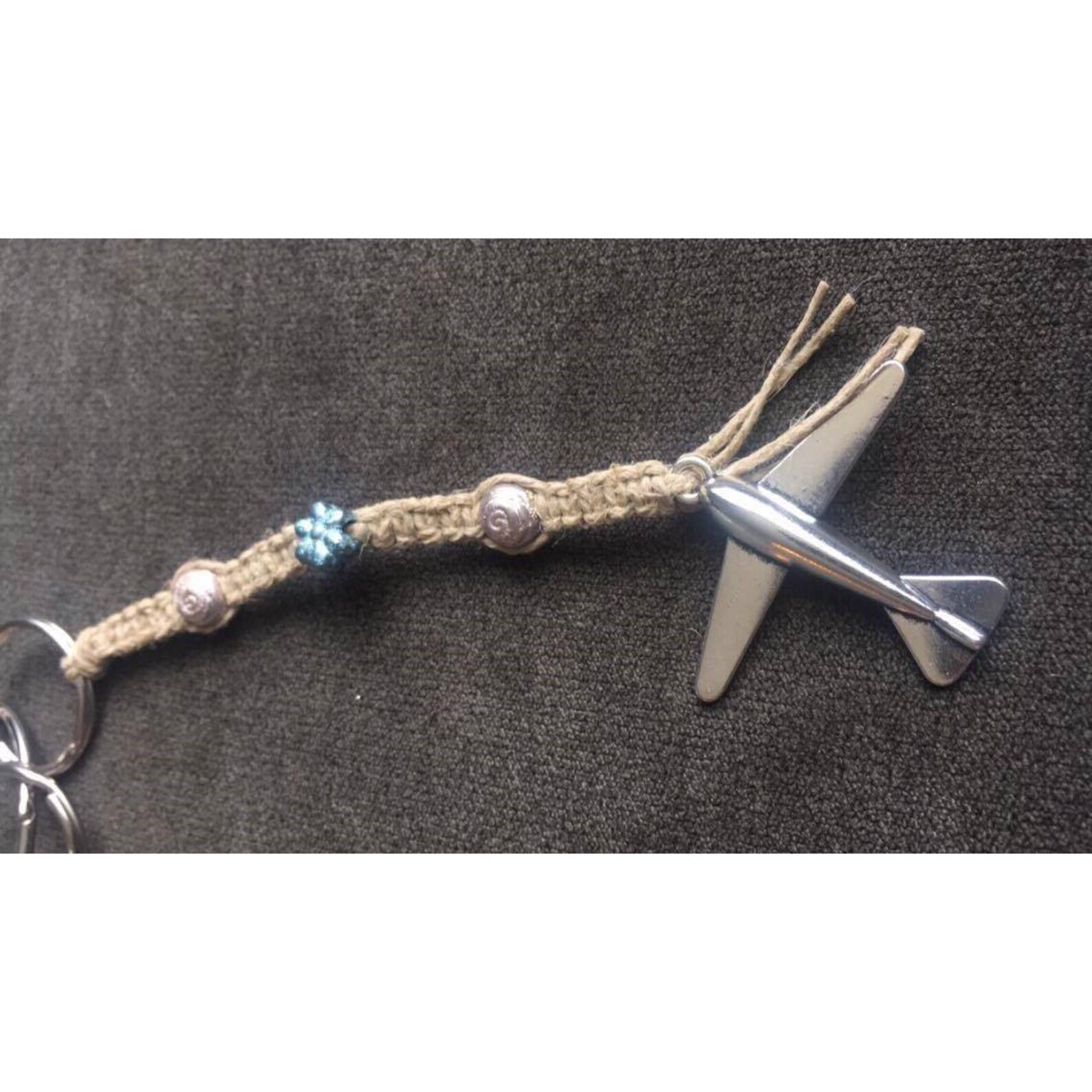 Airplane Keychain Silver - Etsy