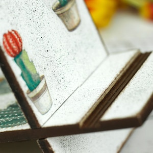 Wooden Cell Phone Stand Decoupage Diy Kit, Cactus Decor Phone Stand for ...