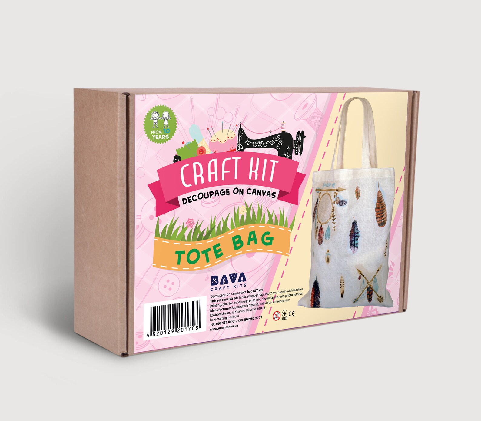 Decoupage on Canvas Tote Bag DIY Kit for Adults Decoupage Art - Etsy
