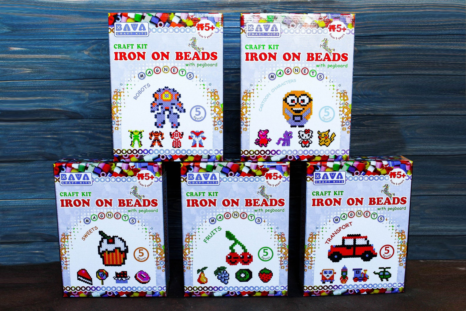 Perler Beads Magnets ROBOTS Craft Kit for Kids With Pegboard - Etsy