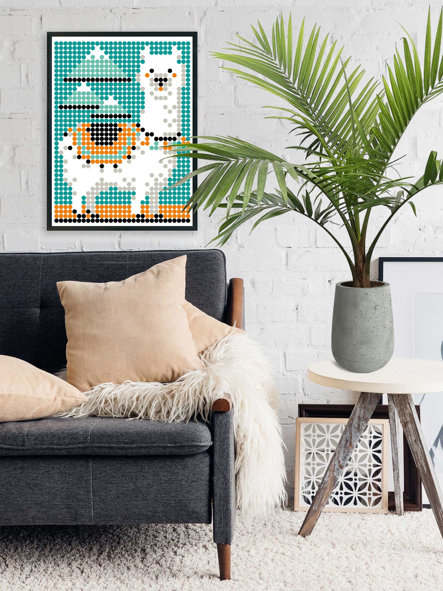 Paint by Sticker LAMA DIY Kit, Pixel Wall Art, Mosaic Kit - Etsy