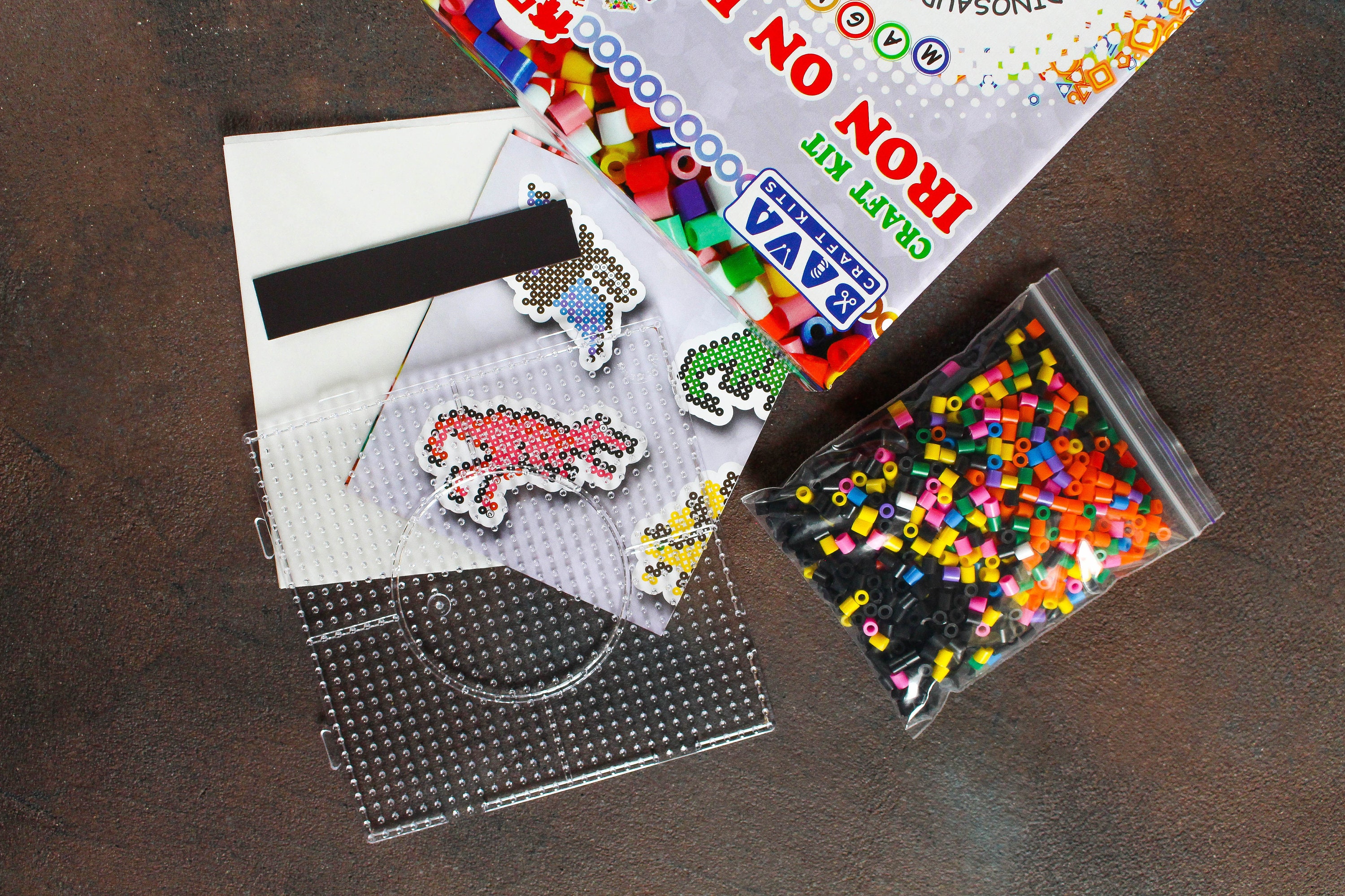 Perler Beads Magnets DINOSAURS DIY Kit for Kids With Pegboard - Etsy