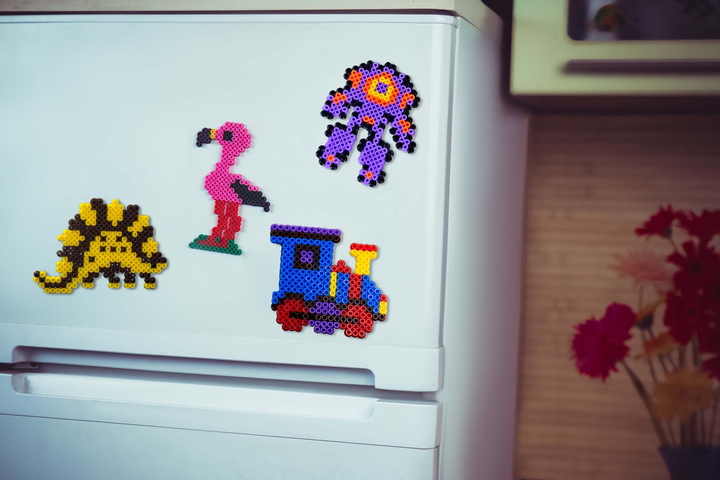 Perler Beads Magnets ANIMALS Craft Kit for Kids With Pegboard, Hama ...