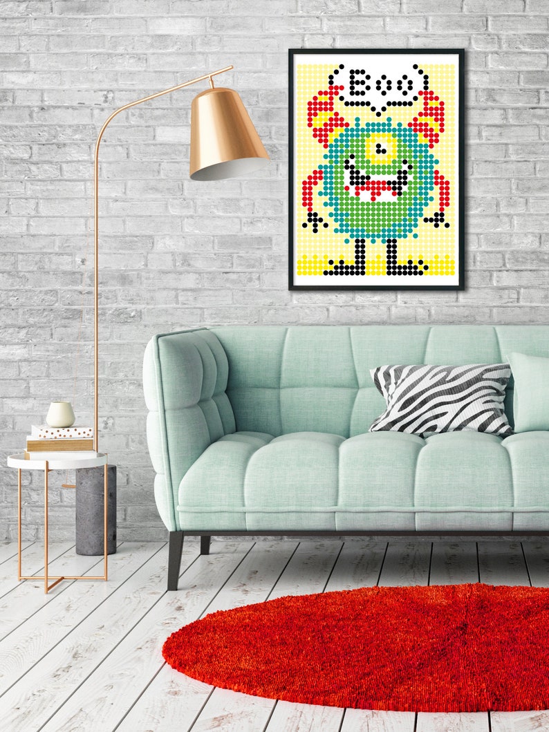 Paint by Sticker MONSTER Craft Kit 1200 Stickers - Etsy