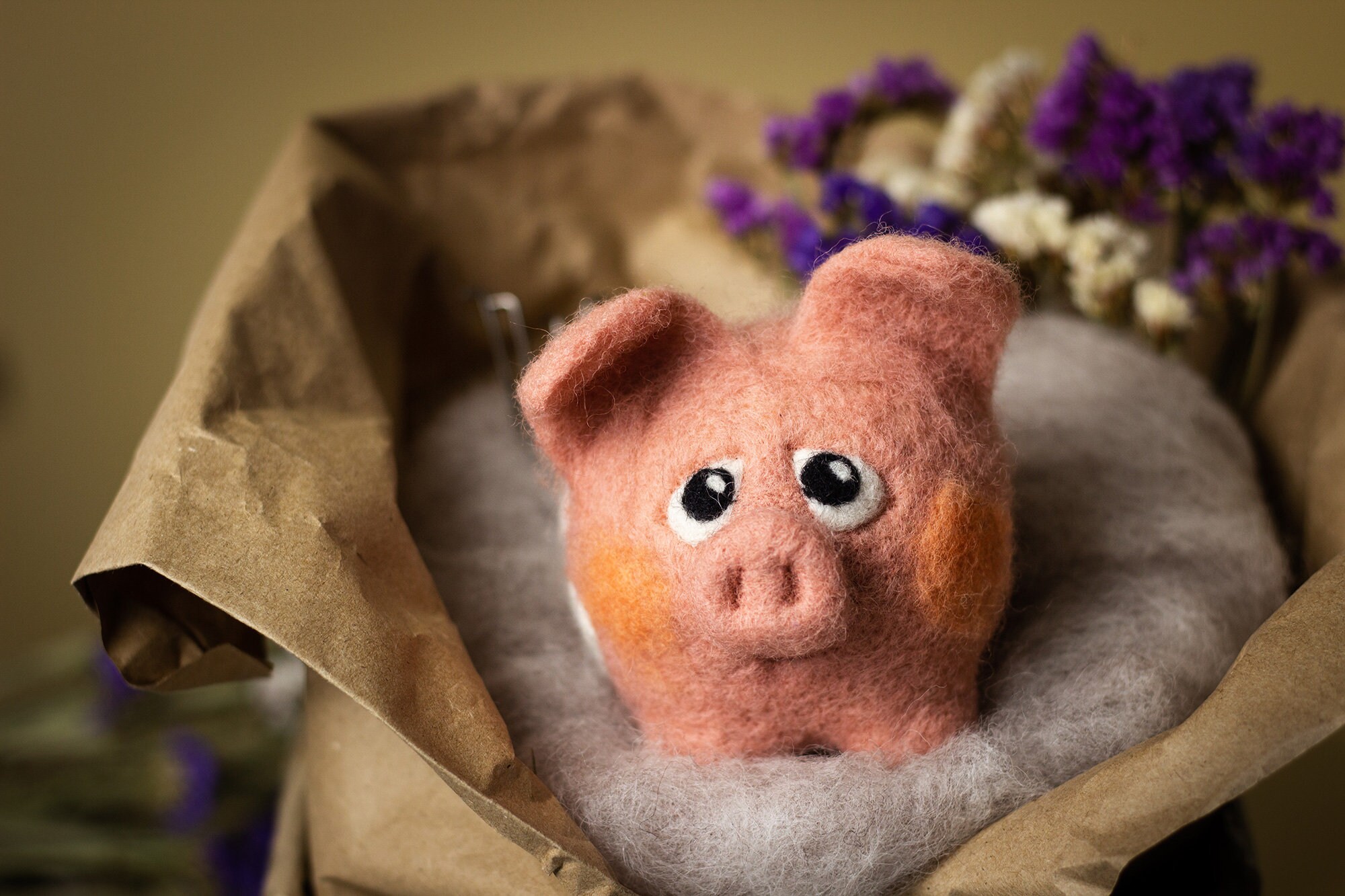 Punch Needle Felting Pig Beginner Craft Kit for Adults - Etsy