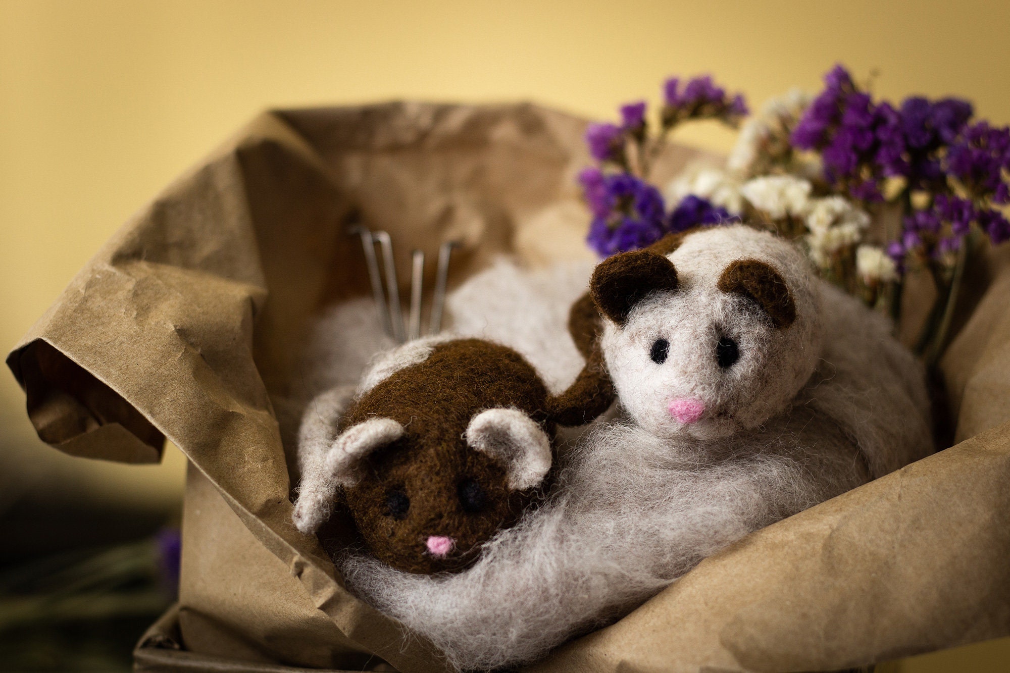 Needle Felting MOUSE Pattern, Punch Needle Video Tutorial, for Adults ...