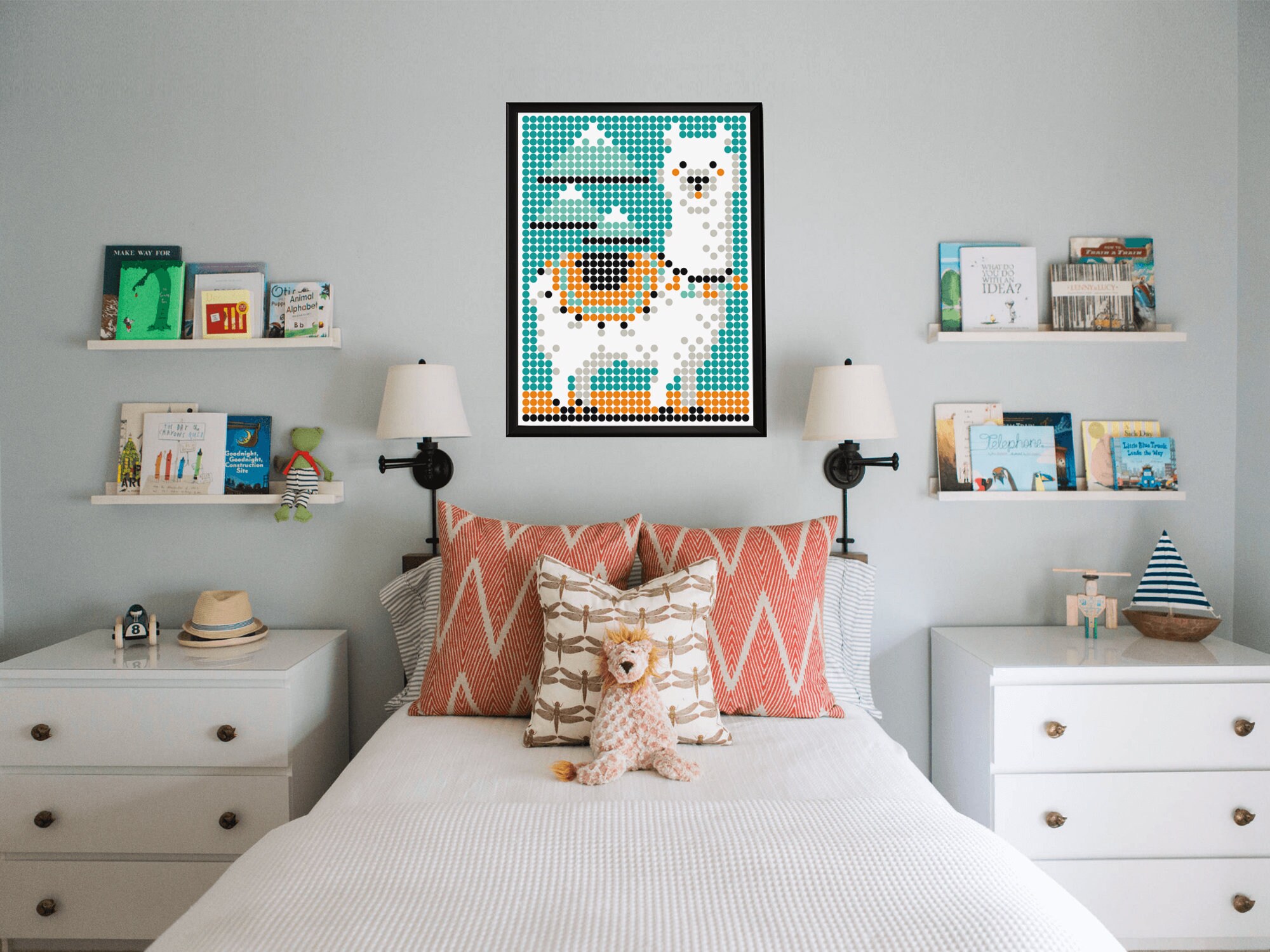 Paint by Sticker LAMA DIY Kit, Pixel Wall Art, Mosaic Kit - Etsy