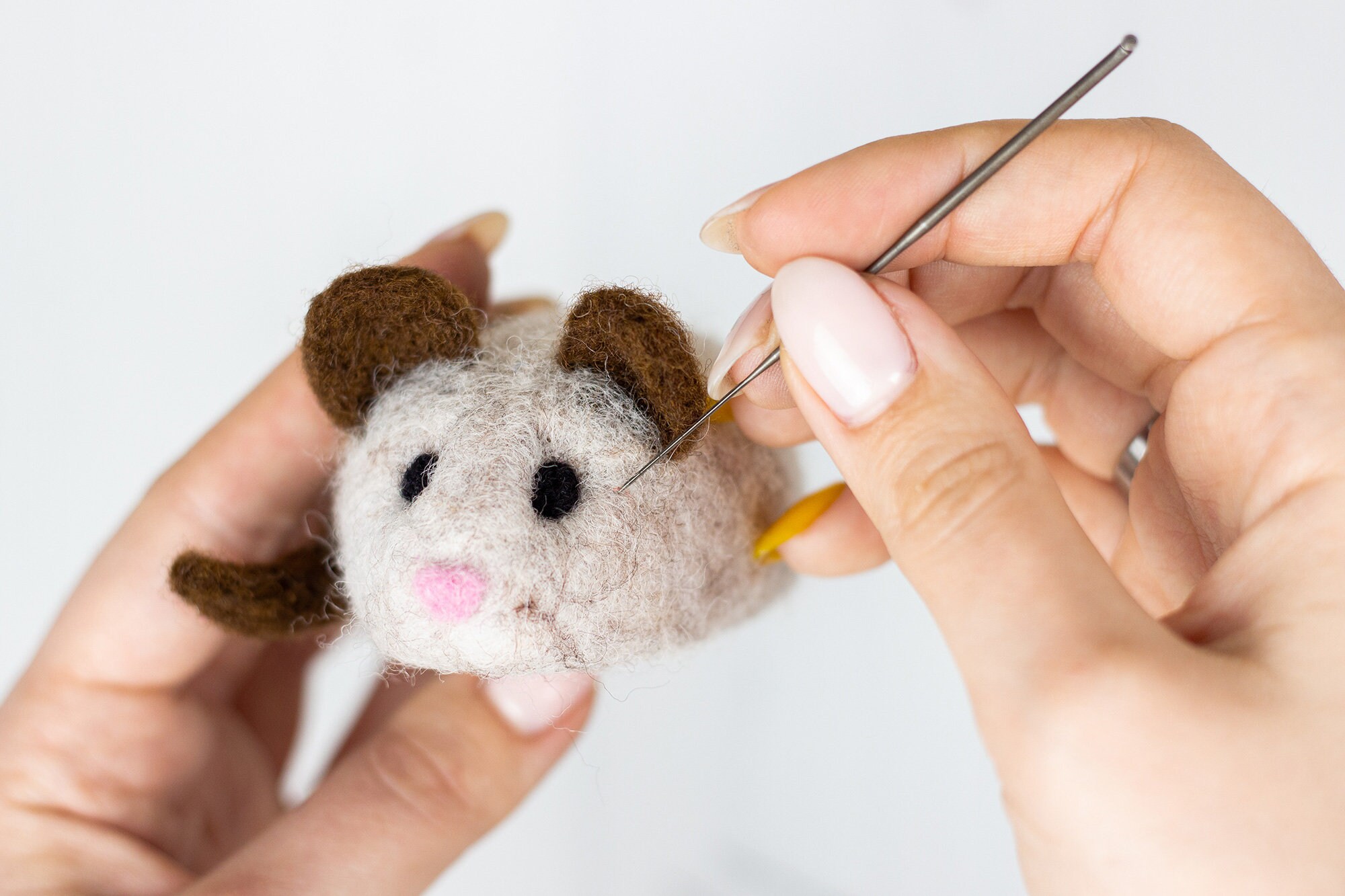 Needle Felting MOUSE Pattern, Punch Needle Video Tutorial, for Adults ...