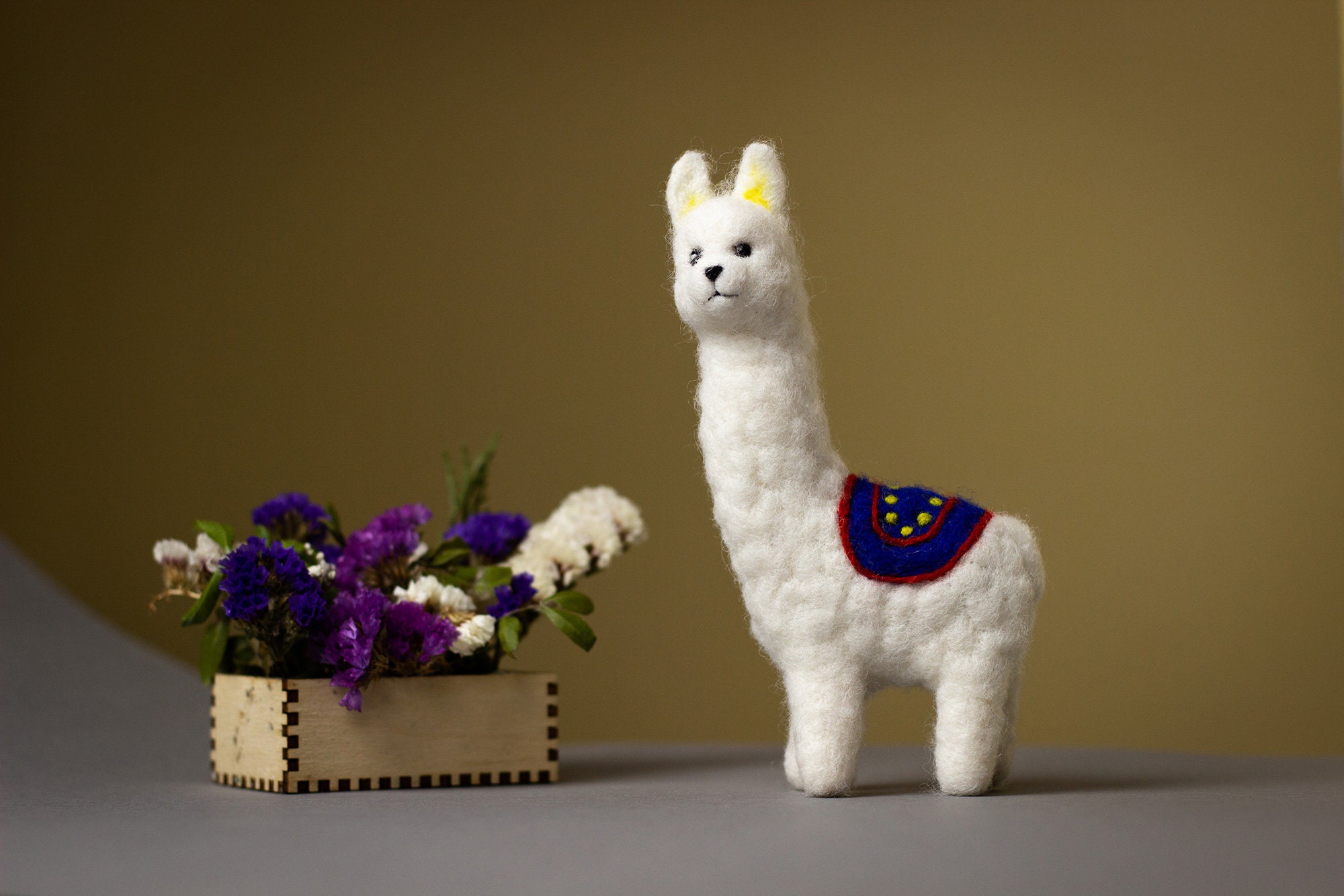 Needle Felting Lama Starter DIY Kit Fir Kids Felted Animal - Etsy New ...