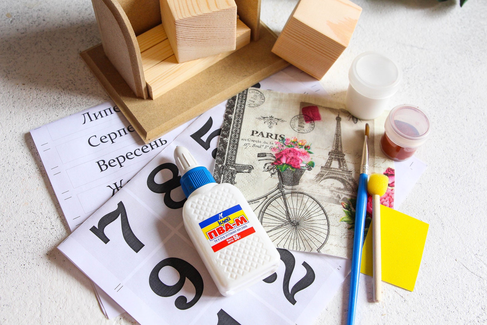 Wooden Perpetual Calendar Decoupage Craft Kit Desk Perpetual - Etsy