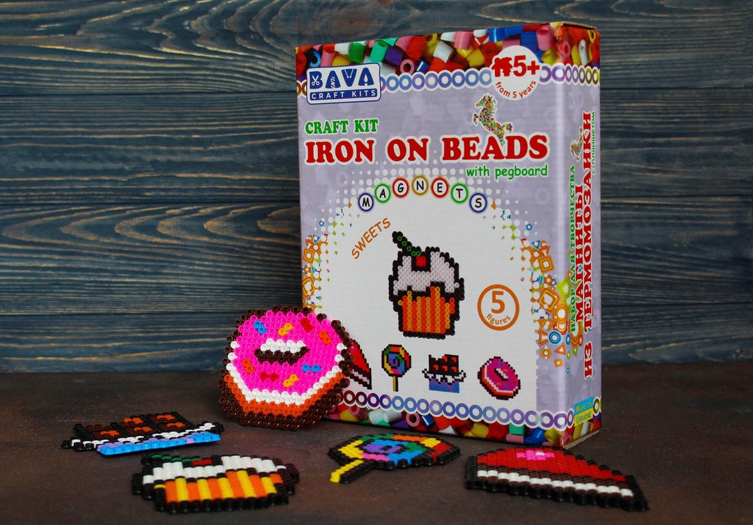 Hama Beads Magnets SWEETS DIY Kit for Kids With Pegboard - Etsy