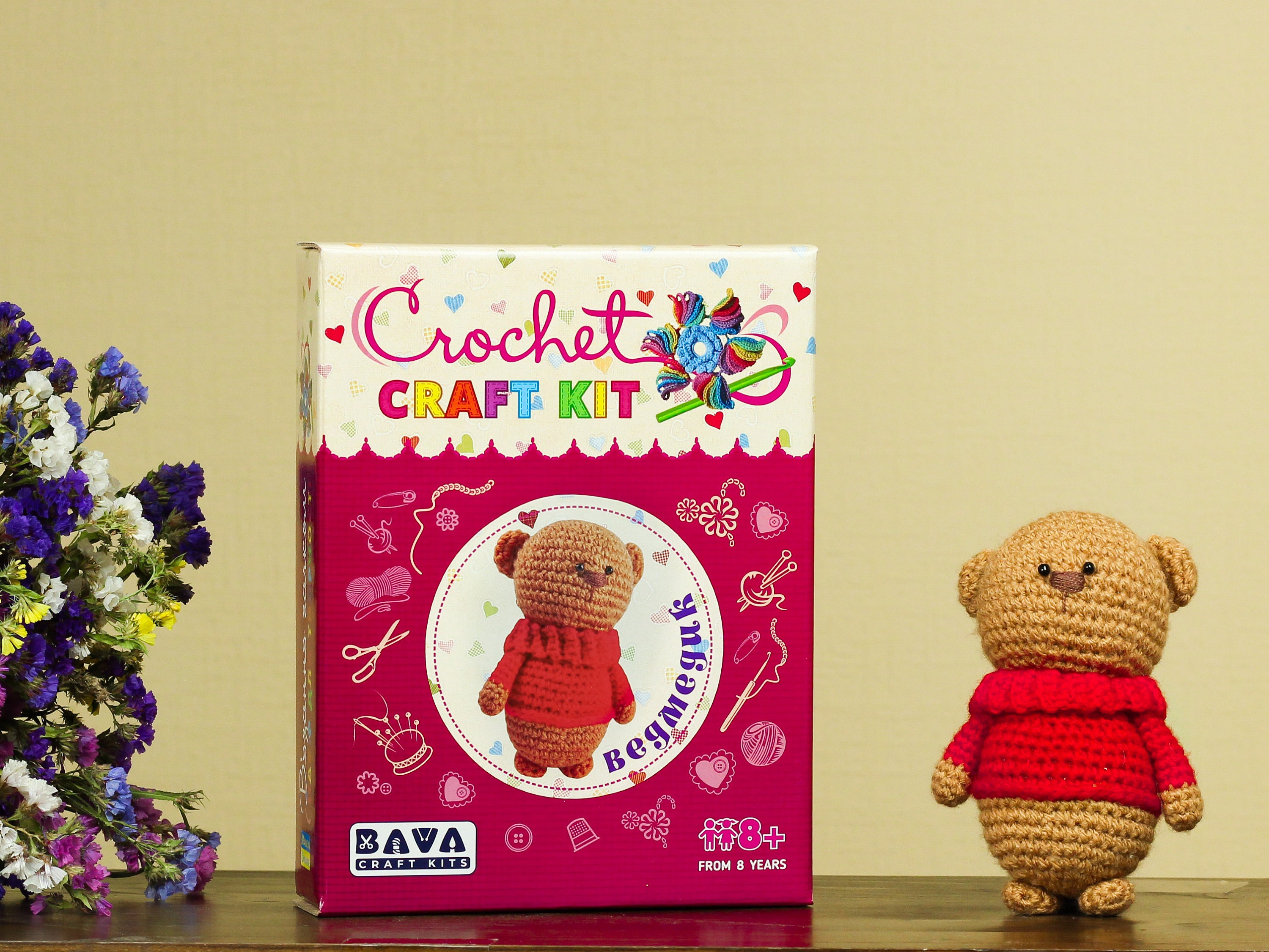 DIY Crochet Amigurumi Bear Craft Kit: Beginner Starter Kit - Etsy