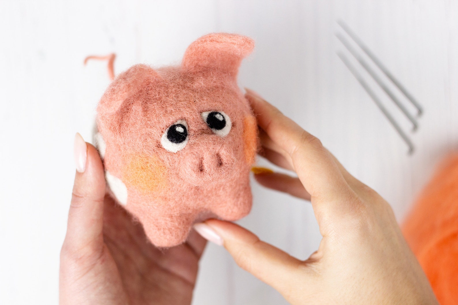 Punch Needle Felting Pig Beginner Craft Kit for Adults - Etsy