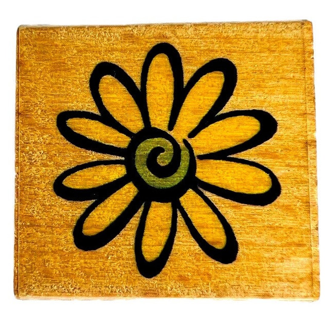 Stampcraft Daisy Flower Wood Mount Rubber Stamp 440D99 Swirl - Etsy