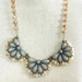 Swarovski Crystal Grey Beige Necklace Antique Gold Tone - Etsy UK