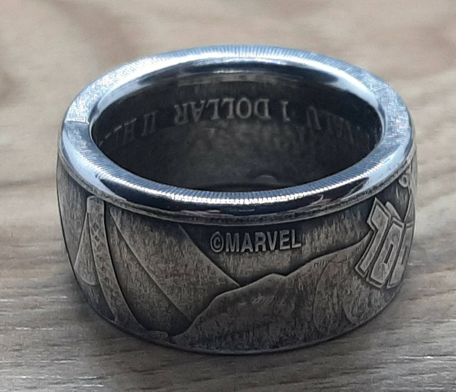 DEADPOOL Silver Coin Ring - Etsy