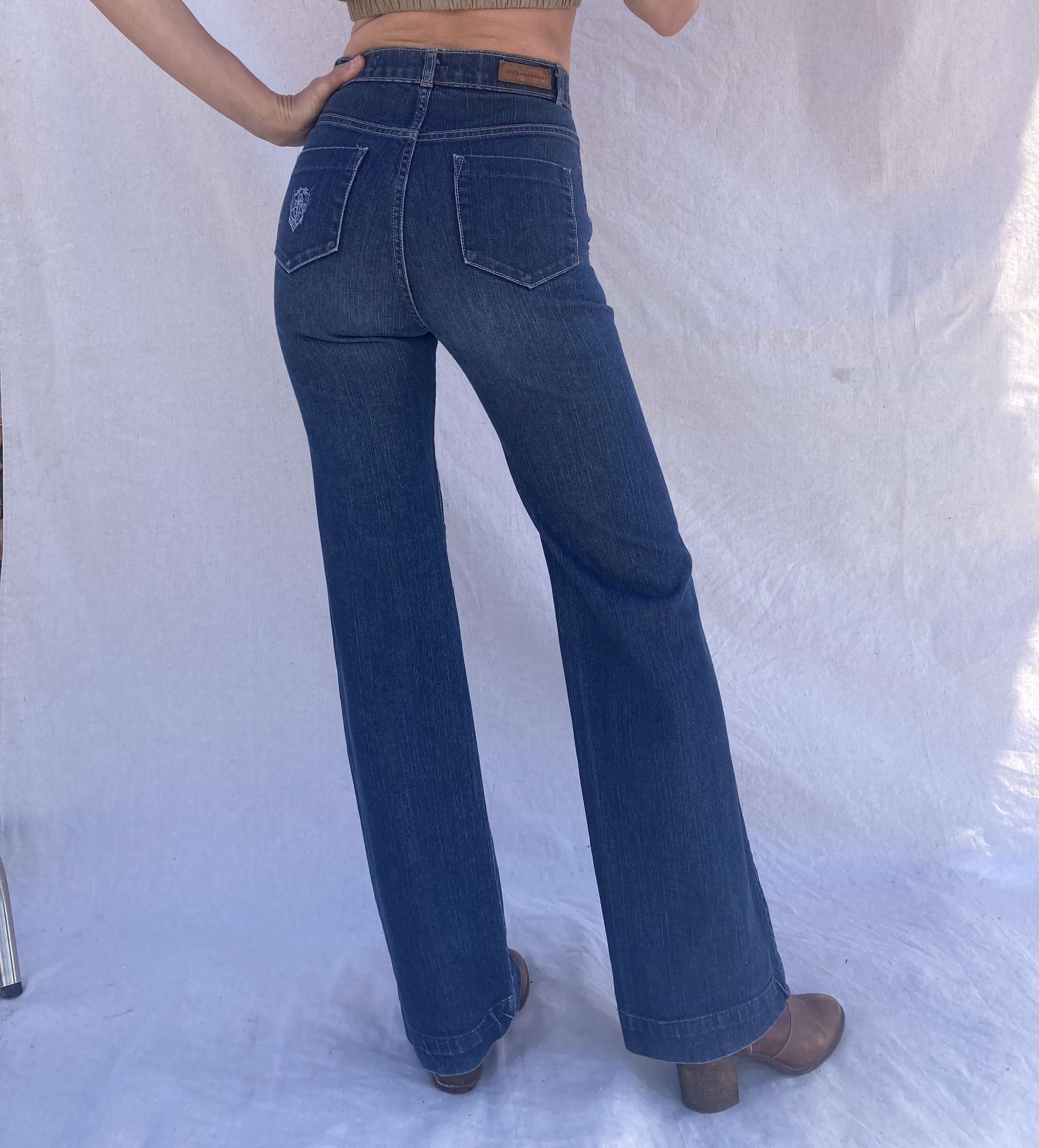 18th Amendment 'bacall' Bell Bottom High Waist Jeans Bootcut 00s Waist ...